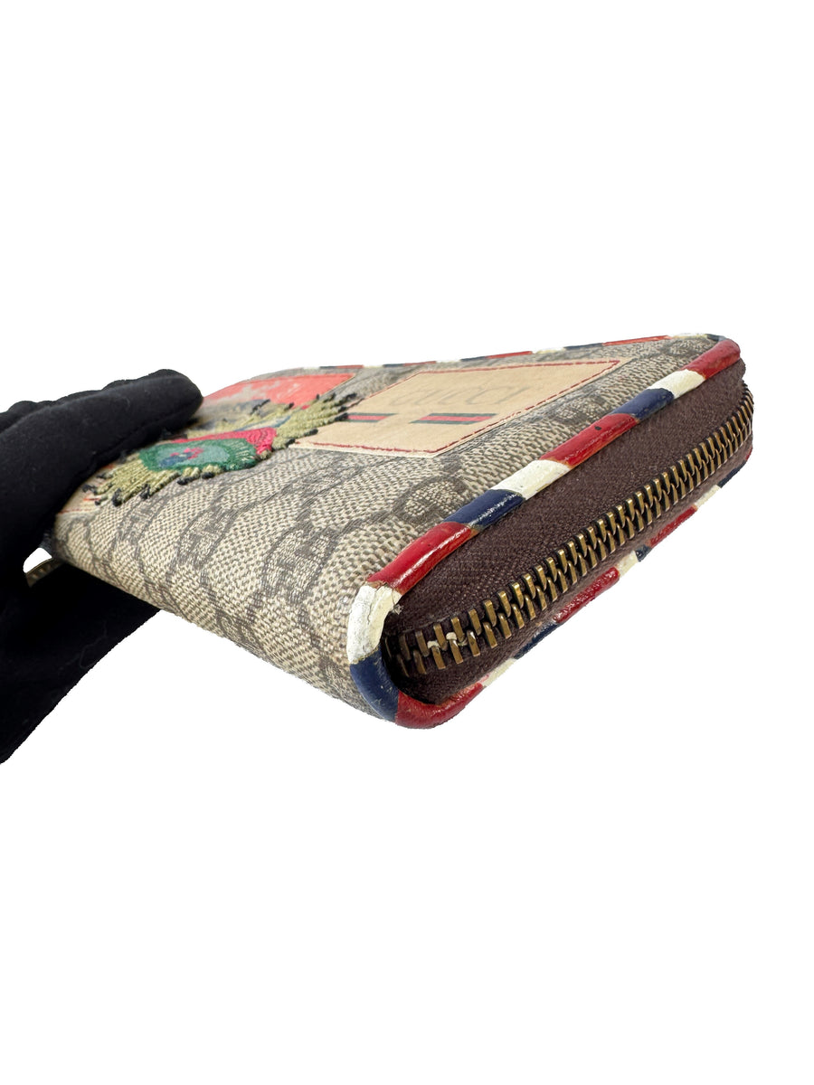Gucci GG Supreme monogram UFO patch zip around wallet 473909.0959 – My ...