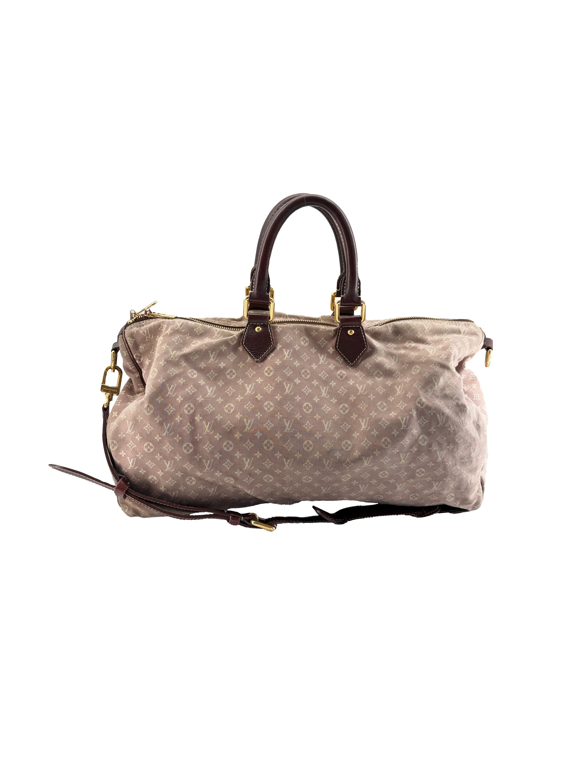 Louis Vuitton monogram Mini Lin burgundy Speedy 45 bandouliere DU4102